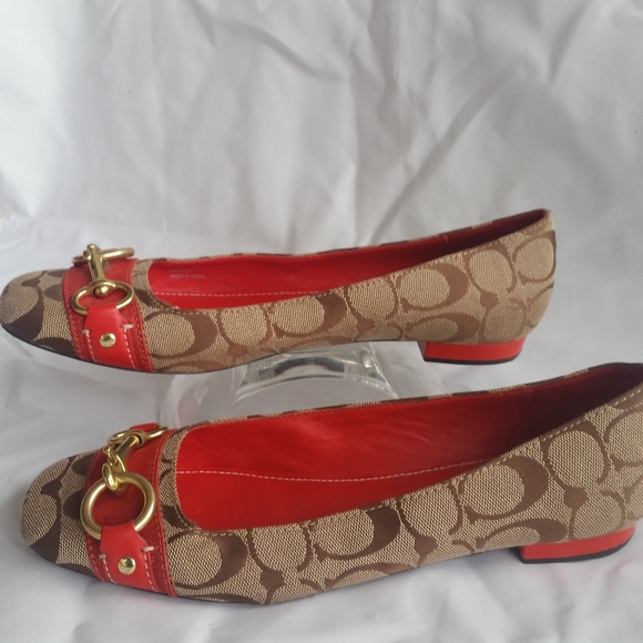 Coach | Shoes | Coach Logo Horsebit Buckle Roundedsoft Square Toe Flats ...